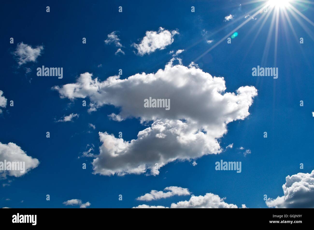 Clouds and Flare Stock Photo - Alamy
