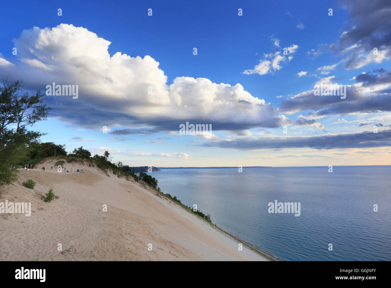The Lake Michigan Overlook at the Sleeping Bear Dunes National ...