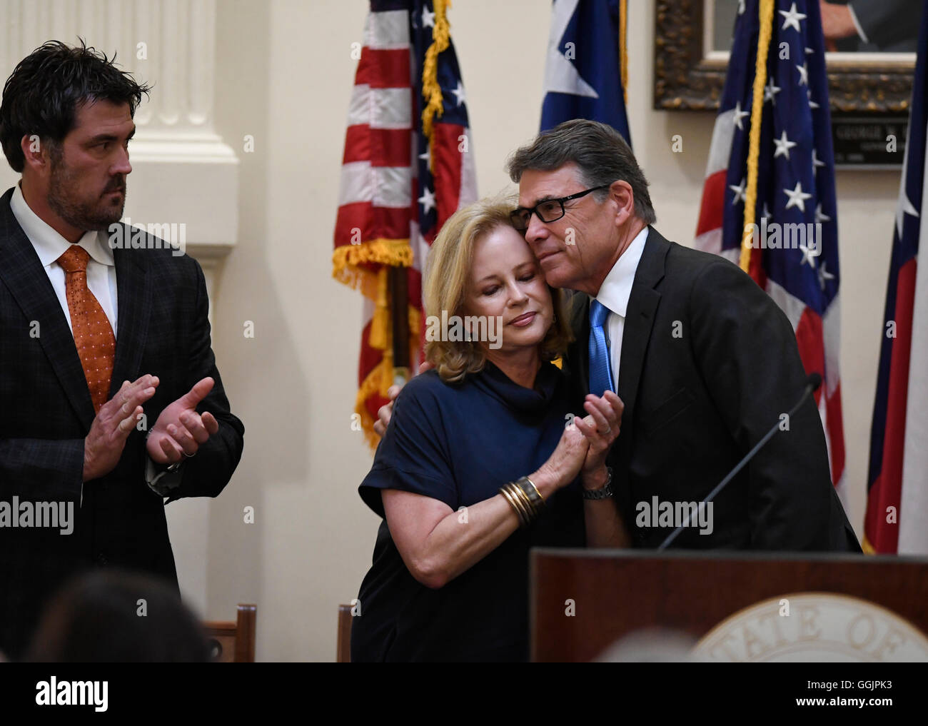 Former Texas Governor Rick Perry is honored as his official portrait is ...