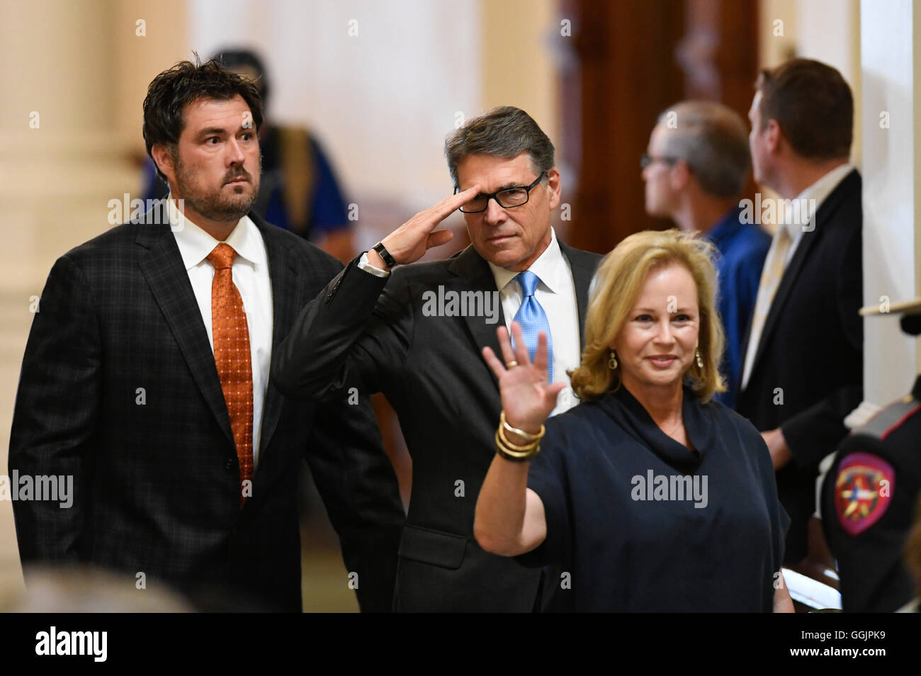 Former Texas Governor Rick Perry is honored as his official portrait is ...
