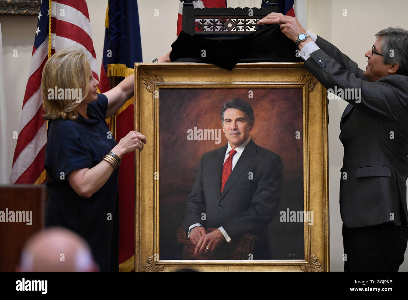 Former Texas Governor Rick Perry is honored as his official portrait is ...