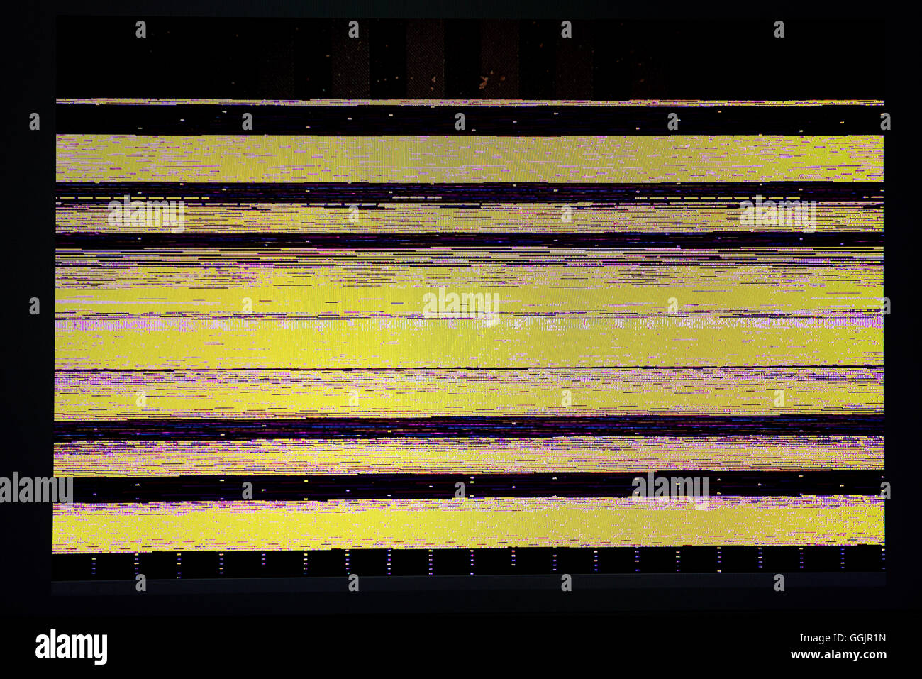 Tv screen with static noise by bad signal reception Stock Photo - Alamy