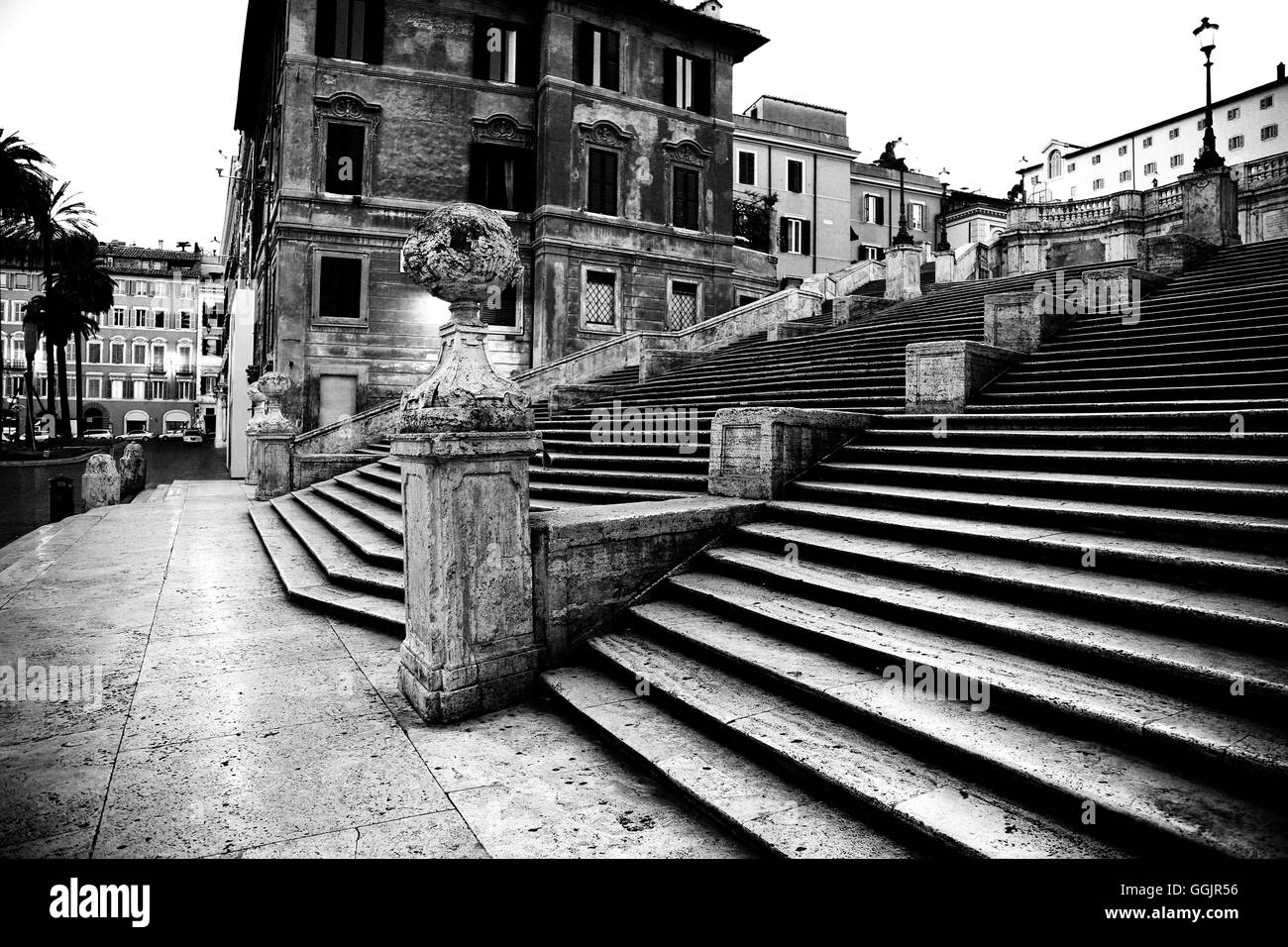 Spanish square with Spanish Steps in Rome Italy, piazza Spagna Stock ...