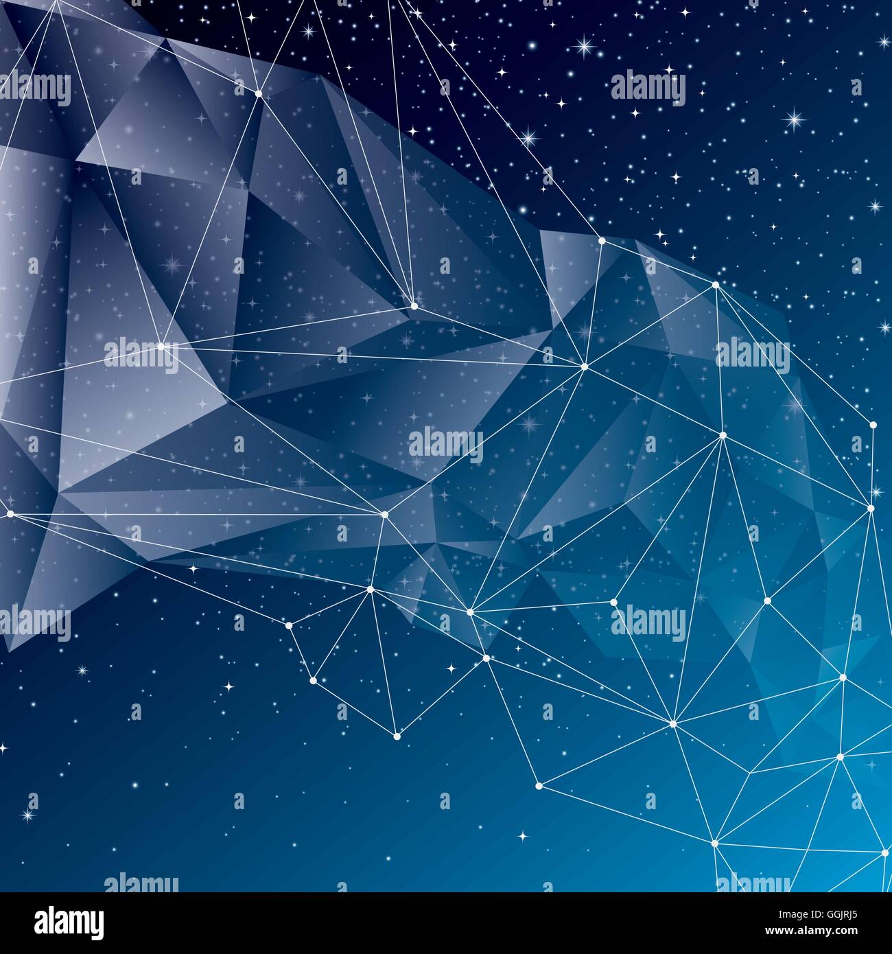 Abstract geometric starry background full vector Stock Vector Image ...