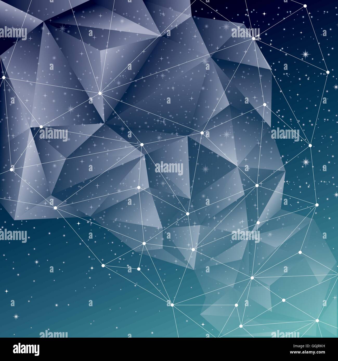 Abstract geometric starry background full vector Stock Vector Image ...