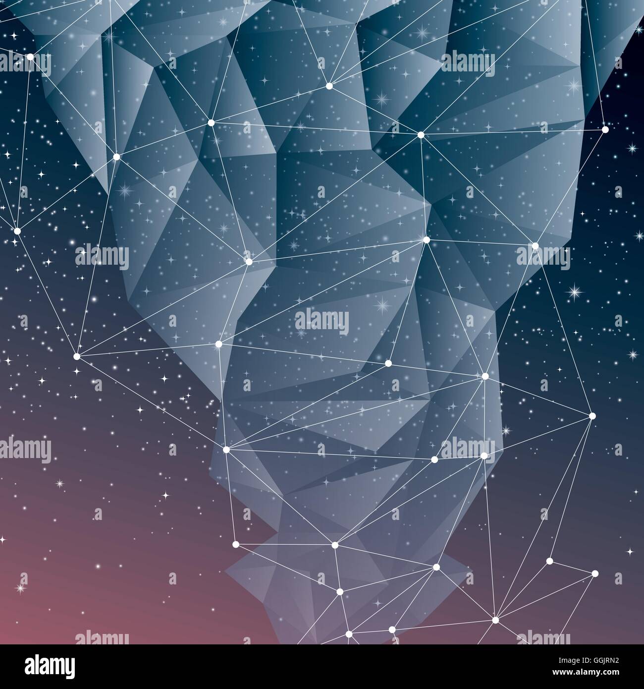 Abstract geometric starry background full vector Stock Vector Image ...