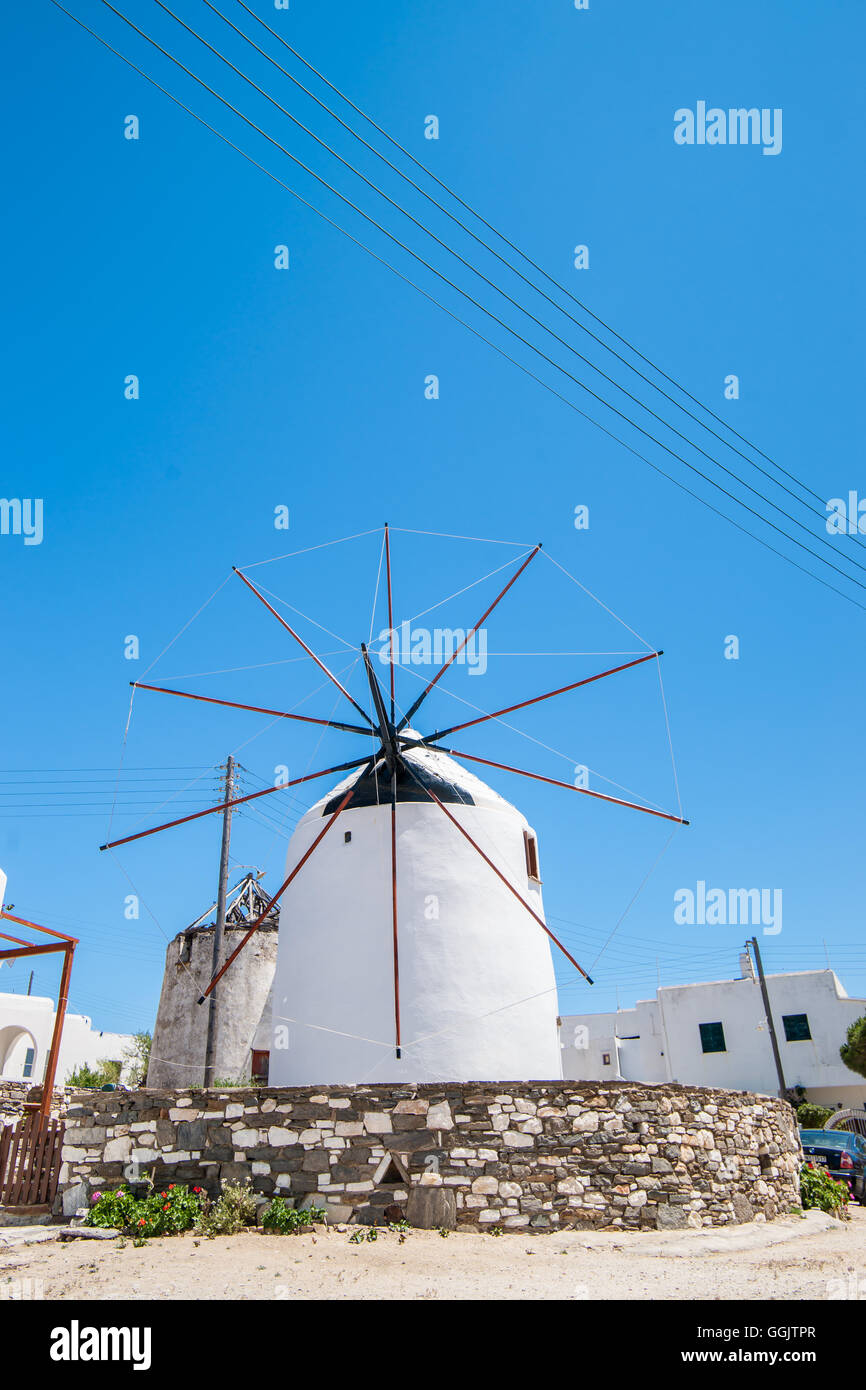 Windmill in Paros, Greece Stock Photo - Alamy