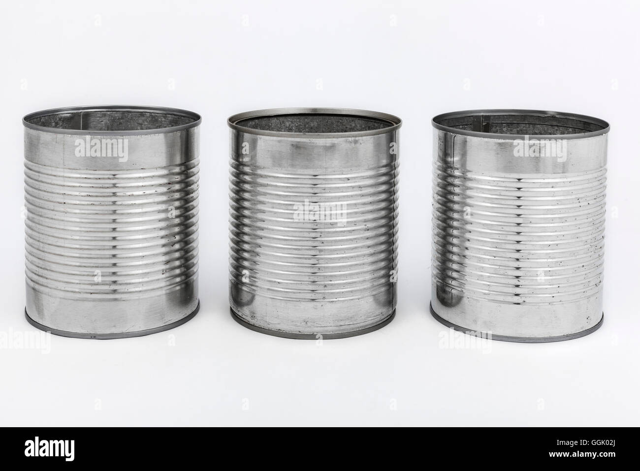 many used aluminum food tin cans Stock Photo - Alamy