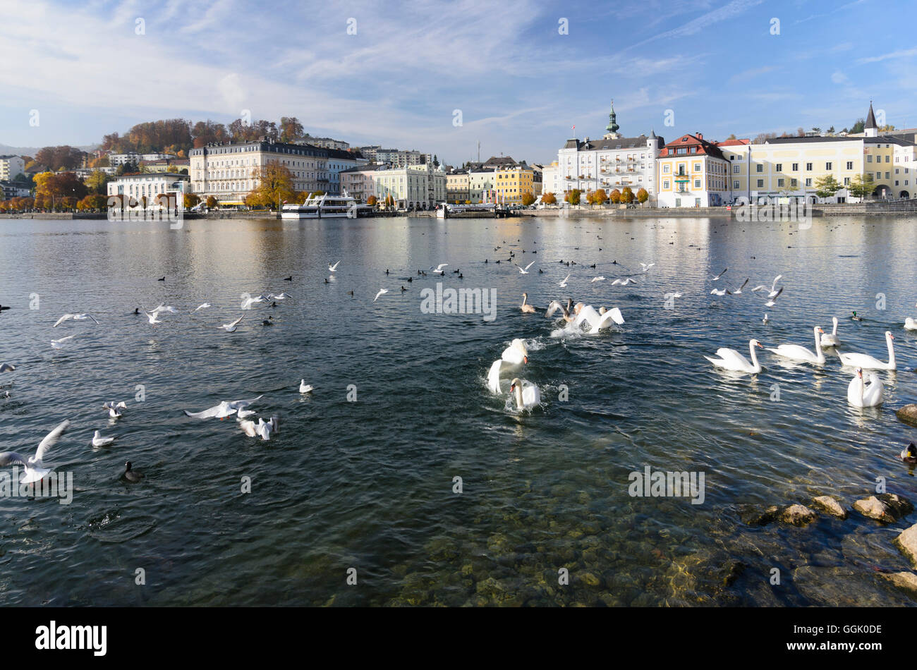 Gmunden: Downtown lake Traunsee, Austria, Oberösterreich, Upper Austria ...