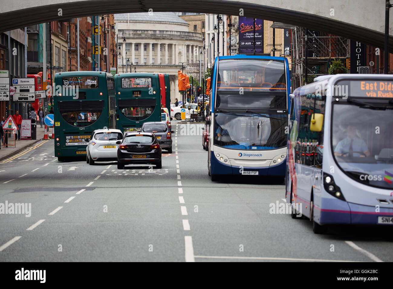 manchester oxford road bus corridor Bus buses stopped double decker ...