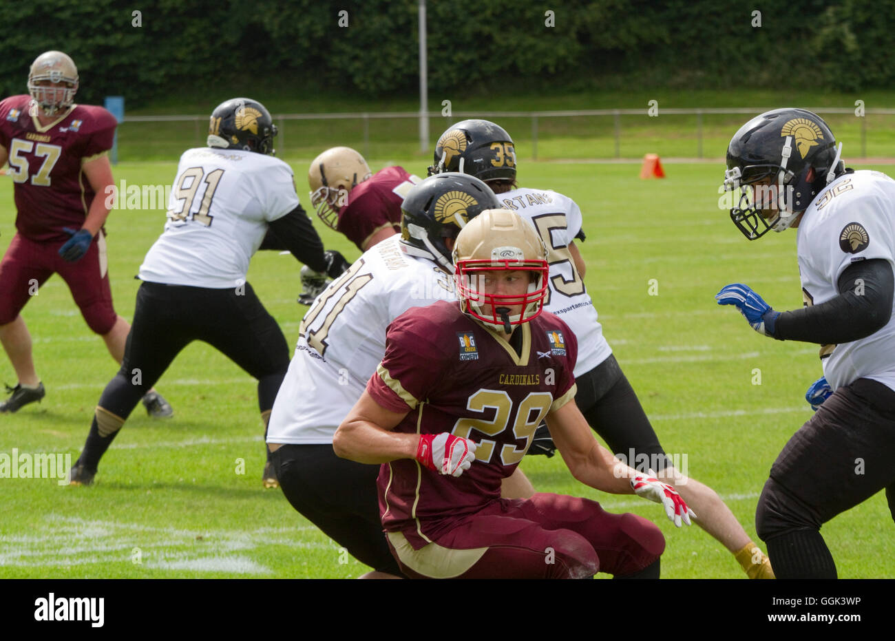British American footballers Stock Photo - Alamy