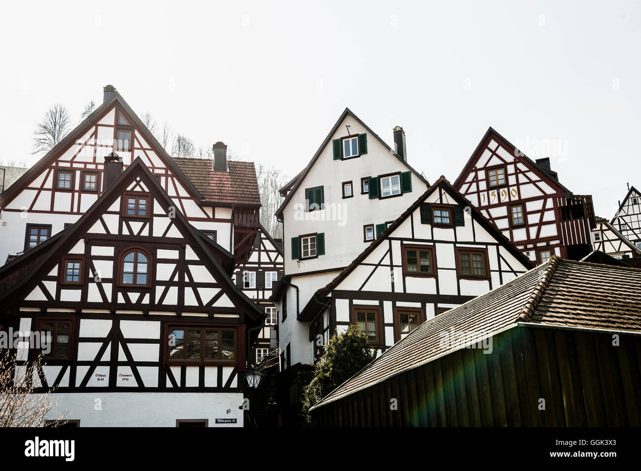 Timber frame houses, Schiltach, Black Forest, Baden-Wuerttemberg ...