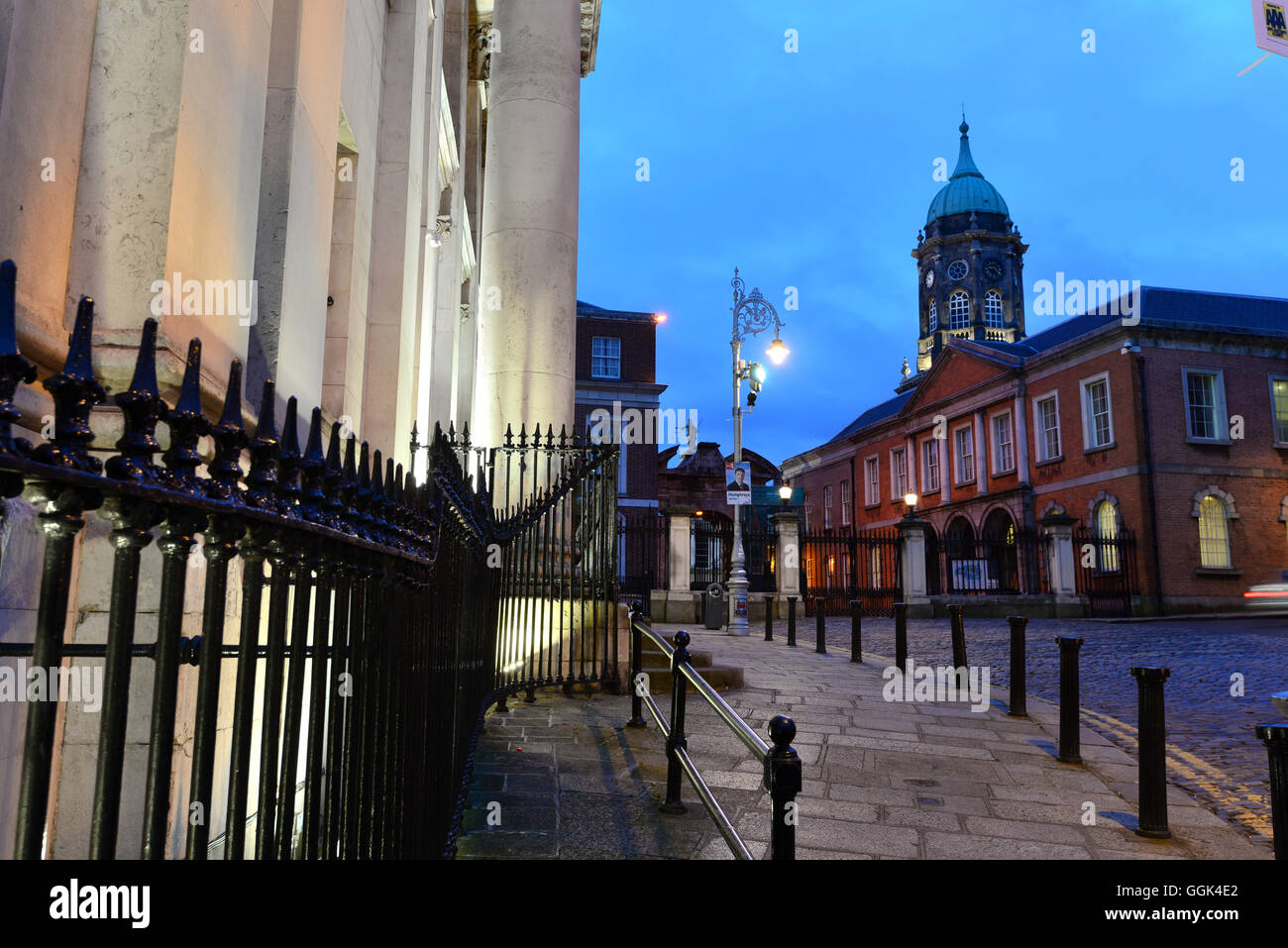 Dublin castle and City hall in the evening, Dublin, Ireland Stock Photo ...
