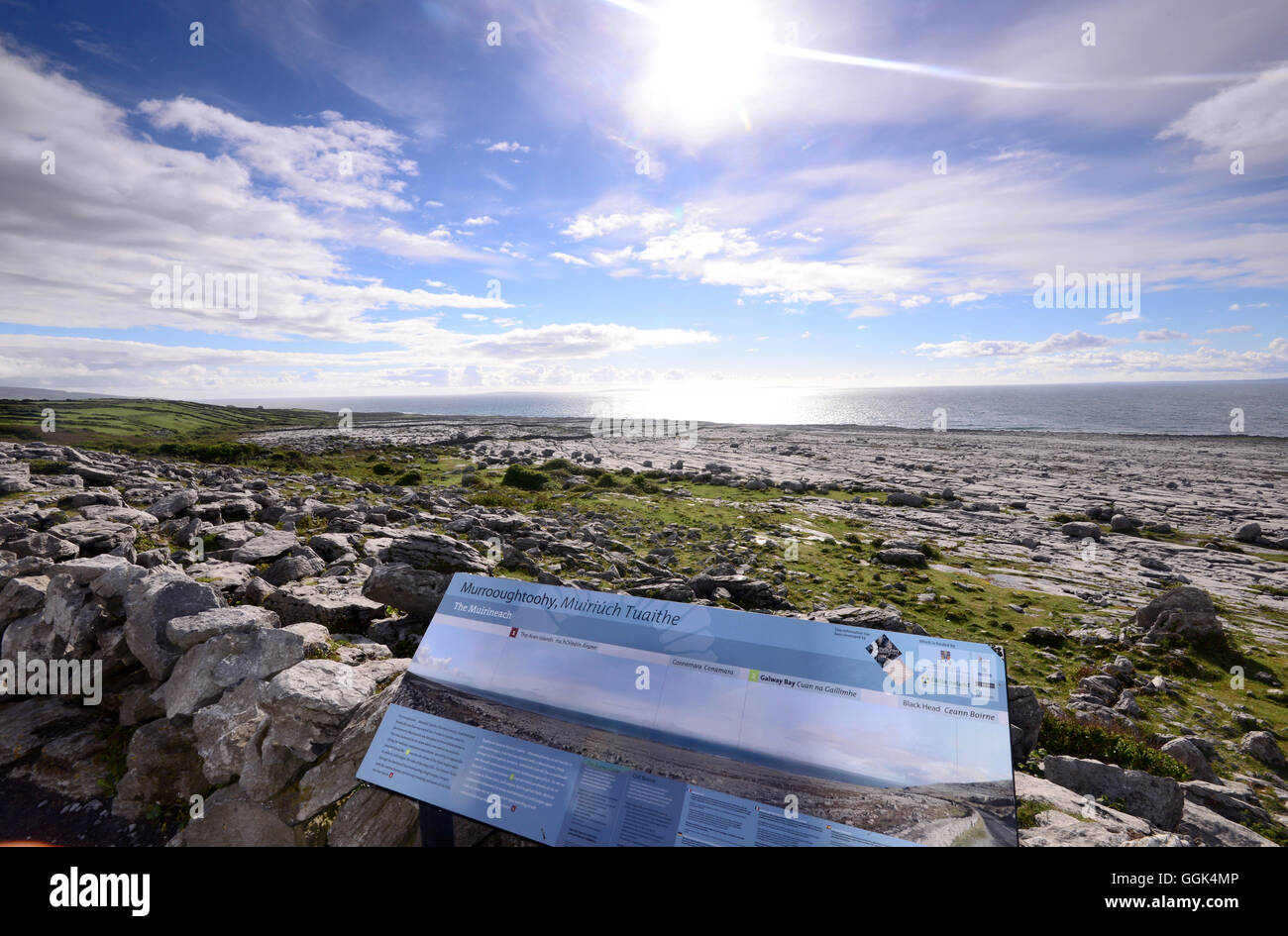 Coast at Black Head with the Burren, Clare, West coast, Ireland Stock ...