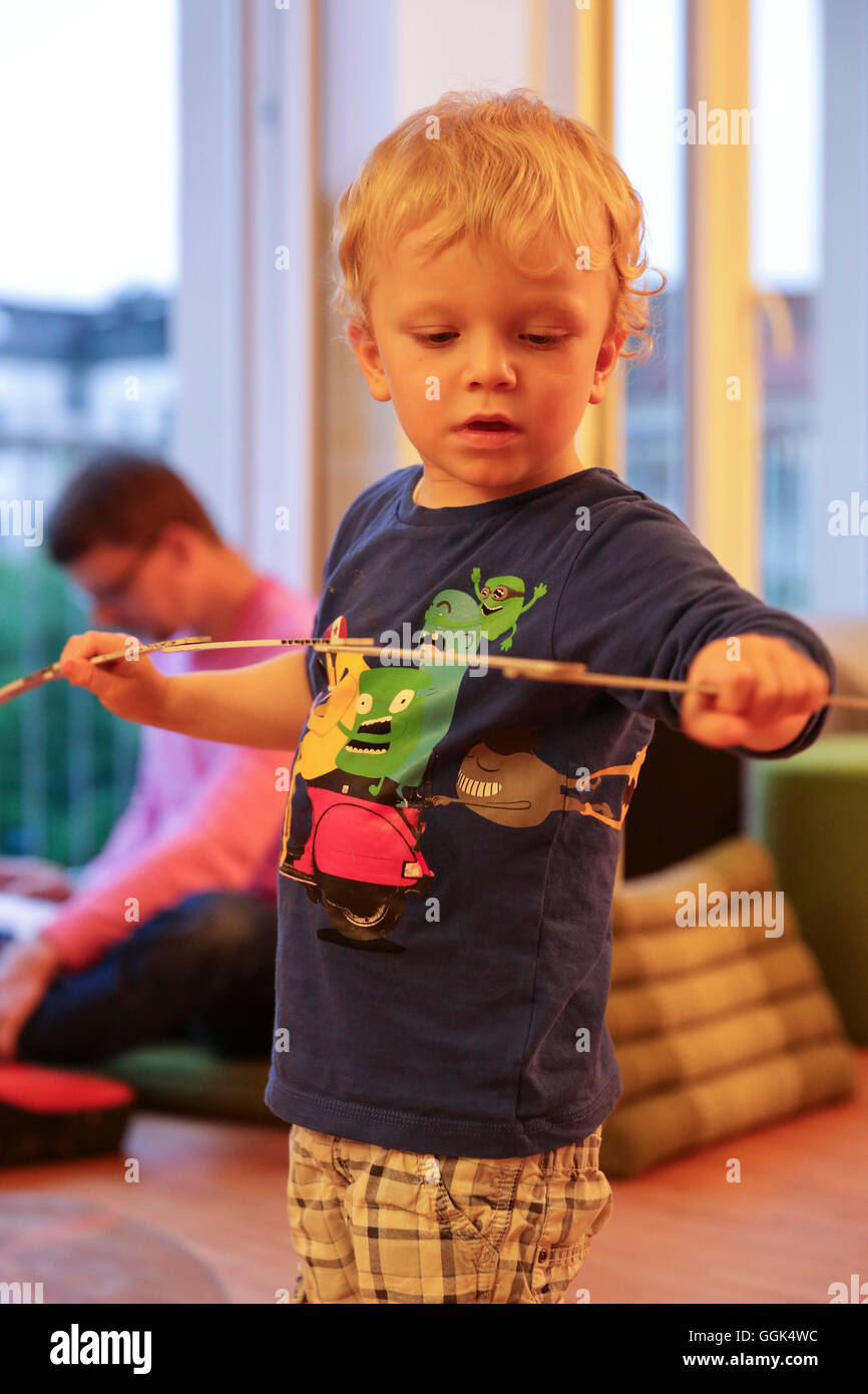 Boy 3 years holding a folding ruler hi-res stock photography and images ...