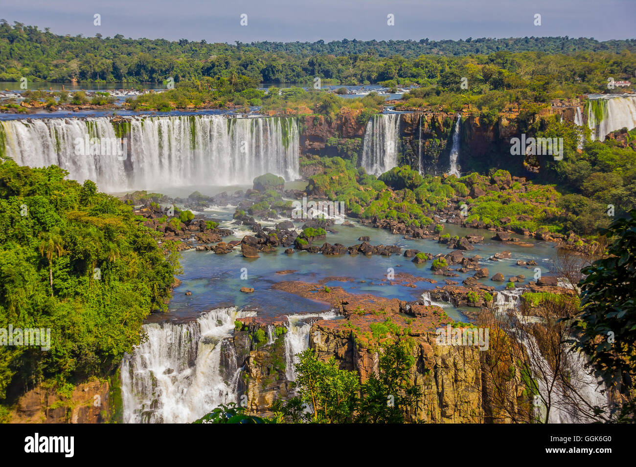 IGUAZU, BRAZIL - MAY 14, 2016: nice view from the brazilian side of the ...