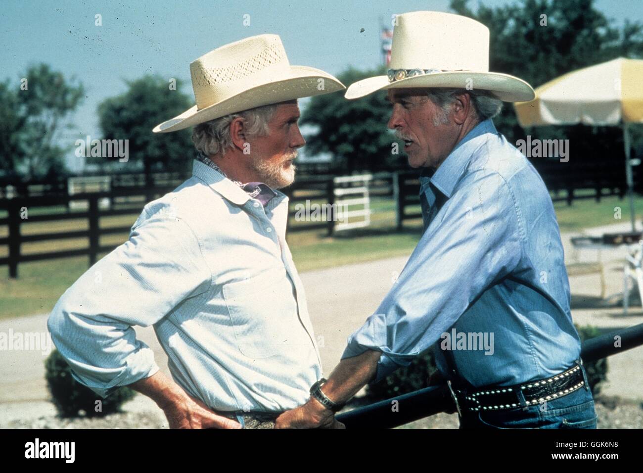 DALLAS / Rätsel / Ben Styvers (STEVEN FORREST) und Clayton Farlow ...