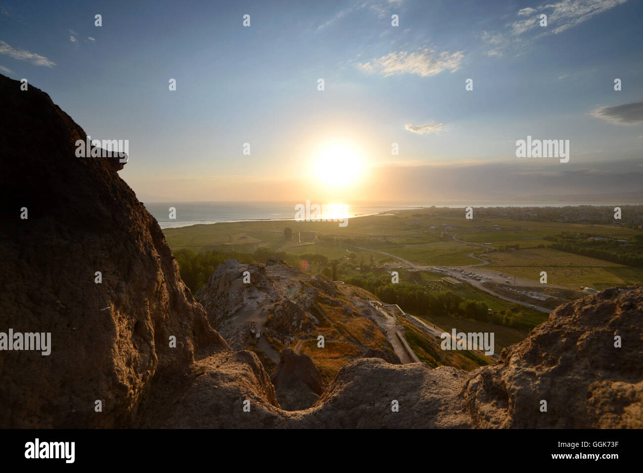 View to lake van from the castle near van hi-res stock photography and ...