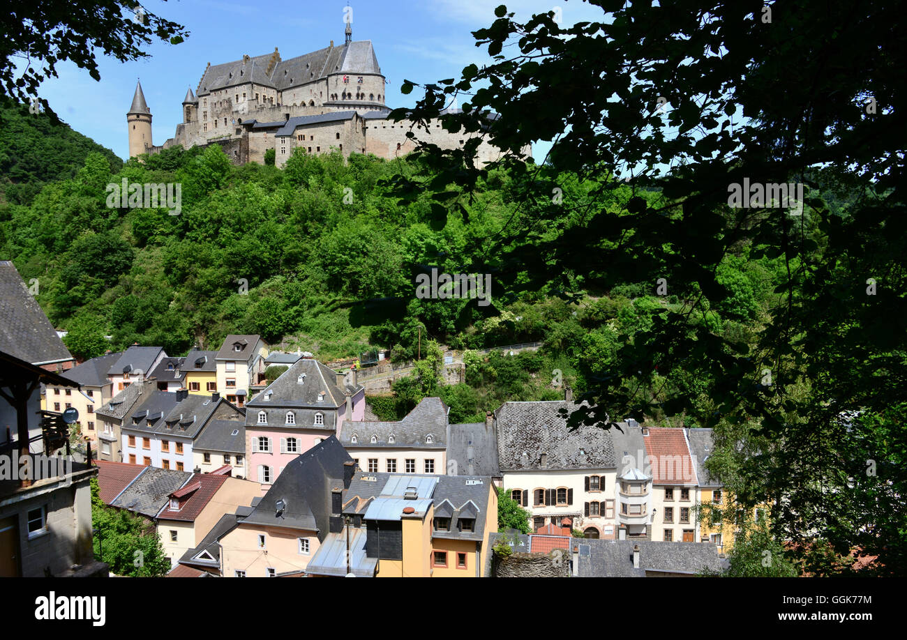 Vianden castle, Vianden, Luxembourg Stock Photo - Alamy