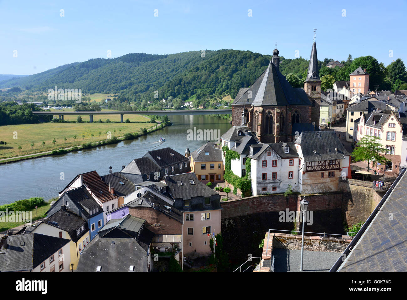 Saarburg on the river Saar, Rhineland-Palatinate, Germany Stock Photo - Alamy