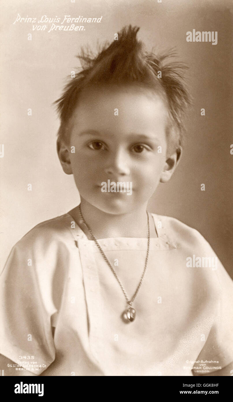 Prinz Louis Ferdinand von Preußen - ca 1910/1911 Preußen Stock Photo ...