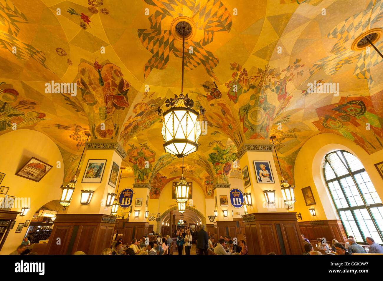 Ceiling painting in hofbraeuhaus hi-res stock photography and images ...