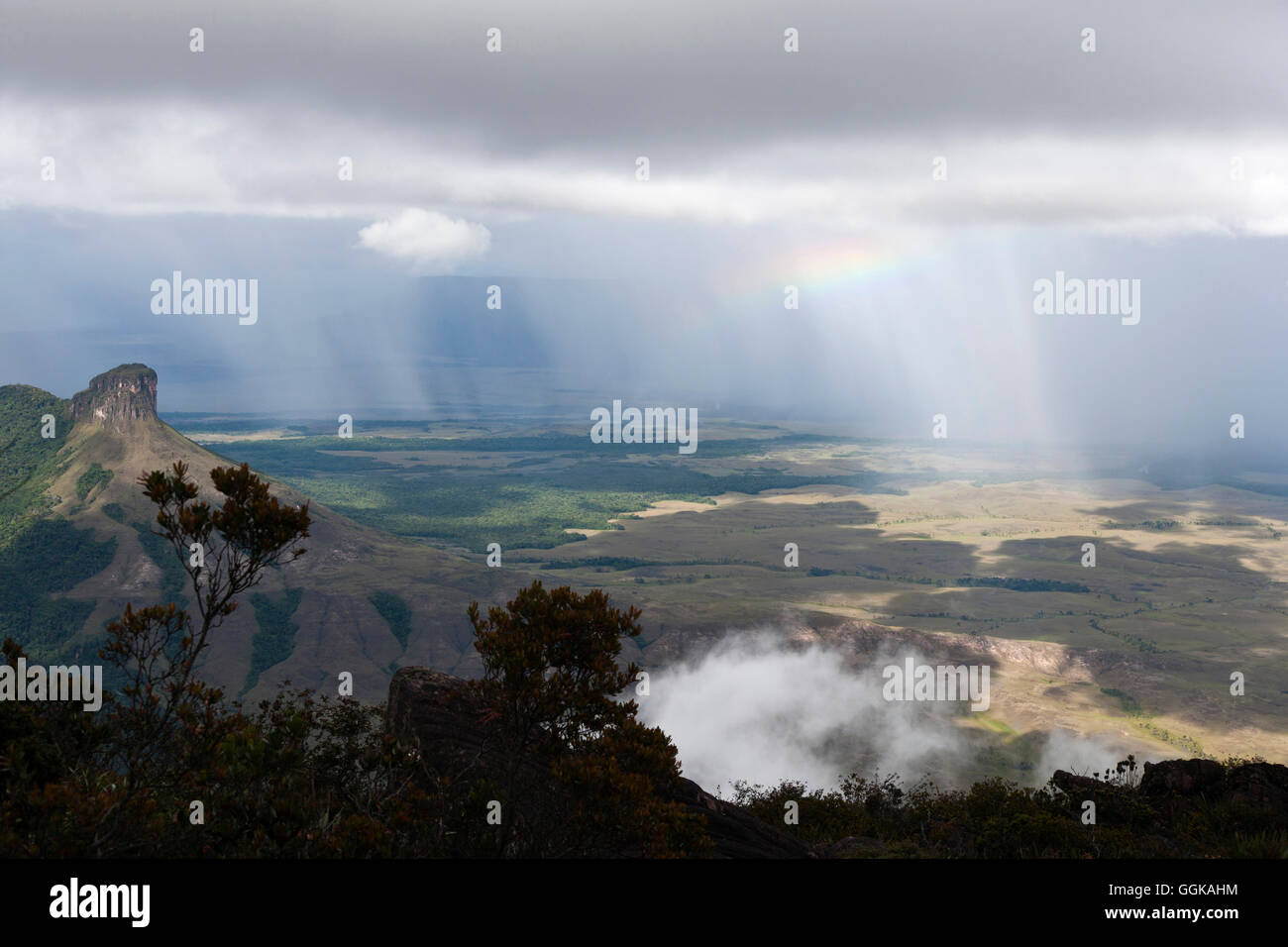 Rain over the Gran Sabana, Acopan Tepui, La Gran Sabana, Venezuela ...