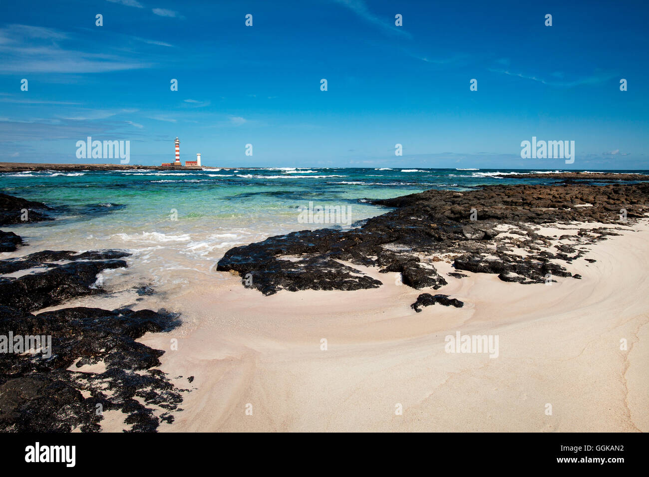 Faro El Toston Lighthouse, El Cotillo, Fuerteventura, Canary Islands ...