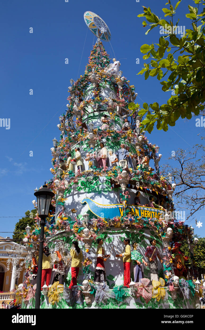 Christmas tree in the historical city of Vigan City, UNESCO World ...
