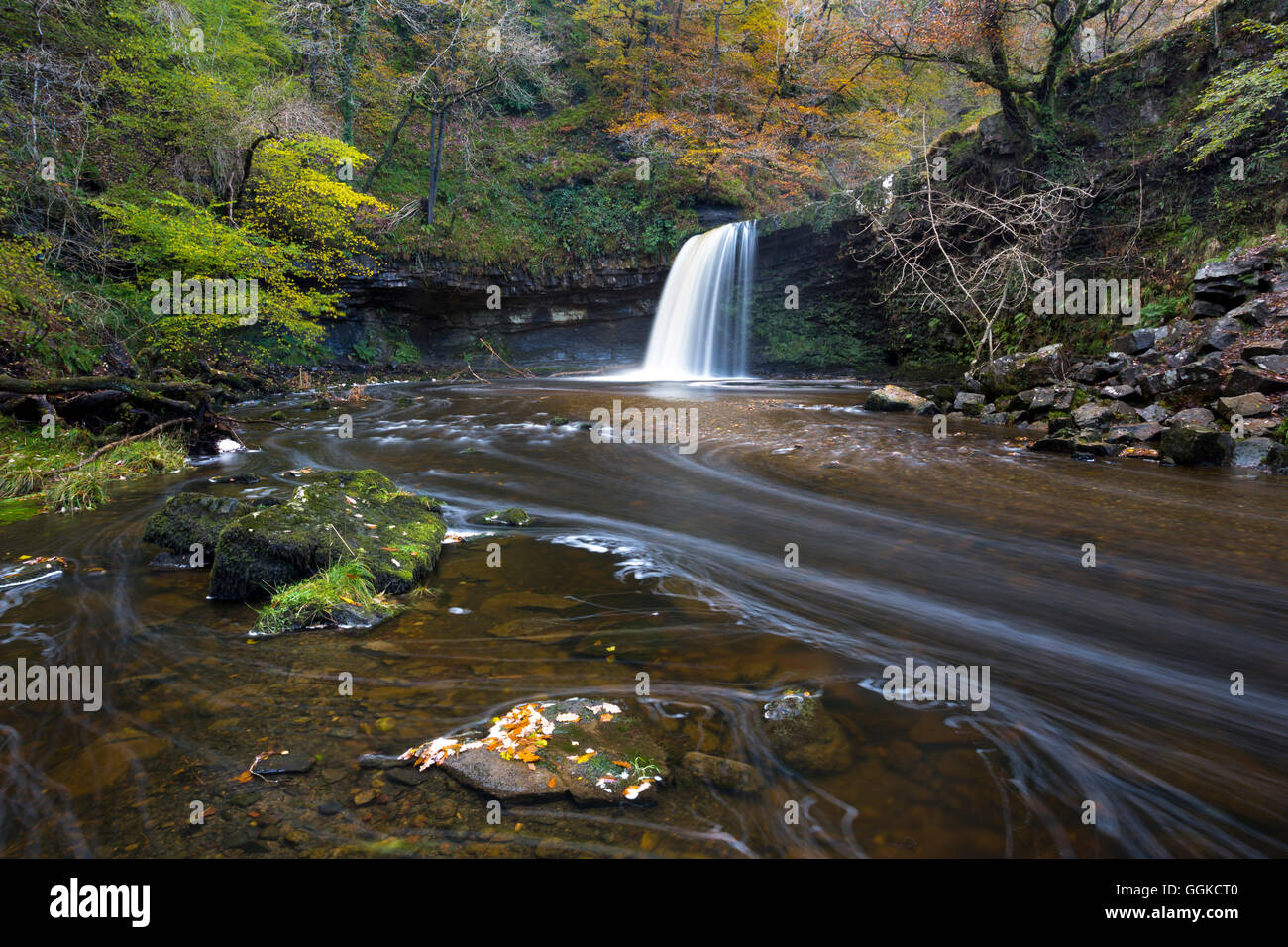 Pontneddfechan, Vale of Neath, Powys, Wales, United Kingdom Stock Photo ...