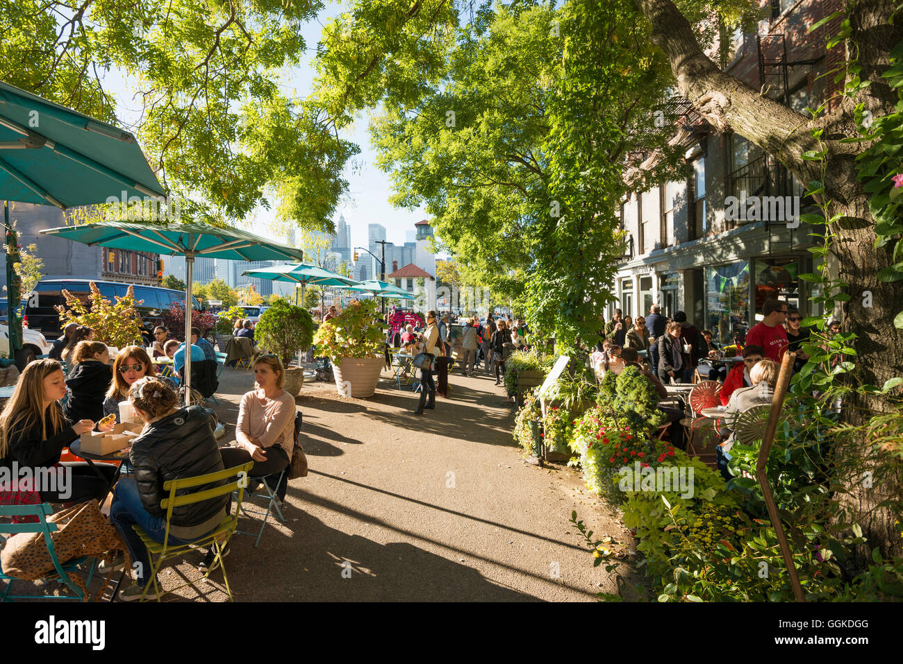 Fulton Ferry Landing, Brooklyn Heights, Brooklyn, New York, USA Stock ...