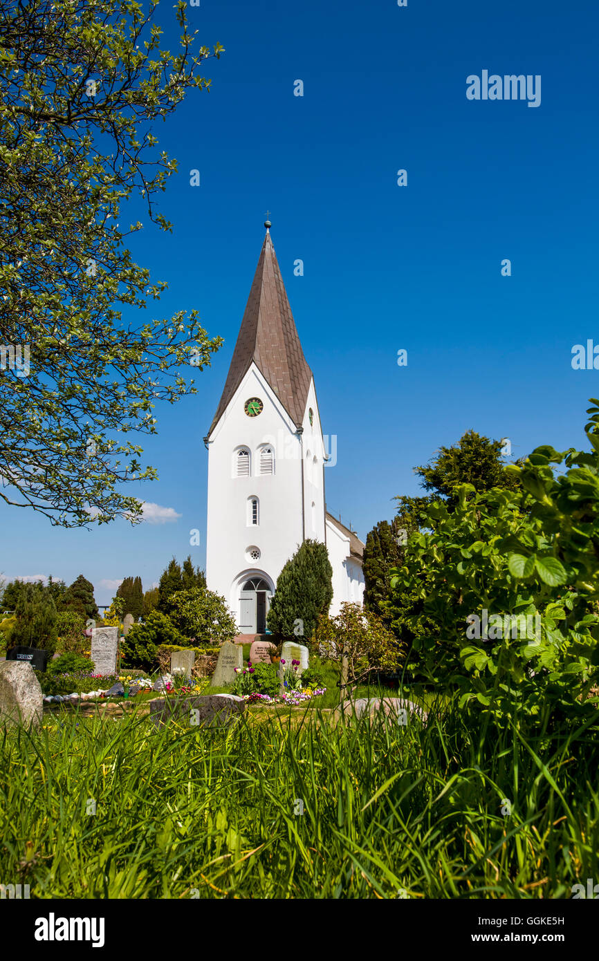 Church, Nebel, Amrum Island, North Frisian Islands, Schleswig-Holstein ...