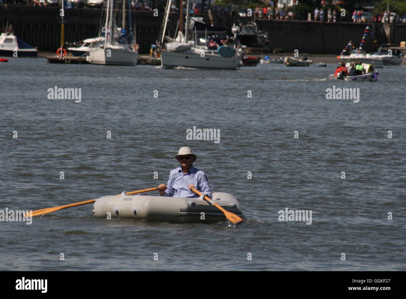 Man rowing a dinghy hi-res stock photography and images - Alamy