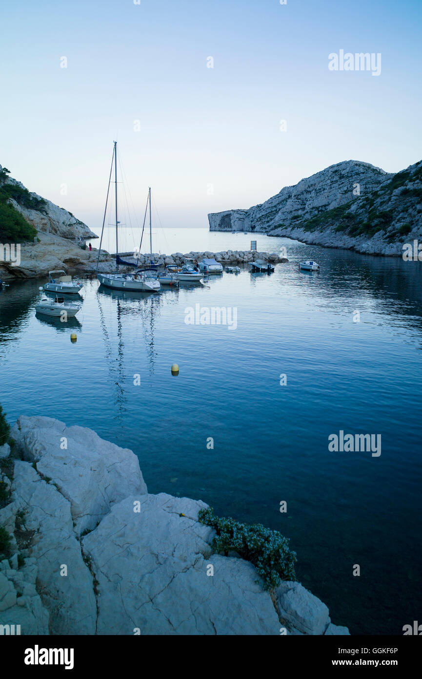Harbour, Calanque de Morgiou, Bouches-du-Rhone, France Stock Photo - Alamy