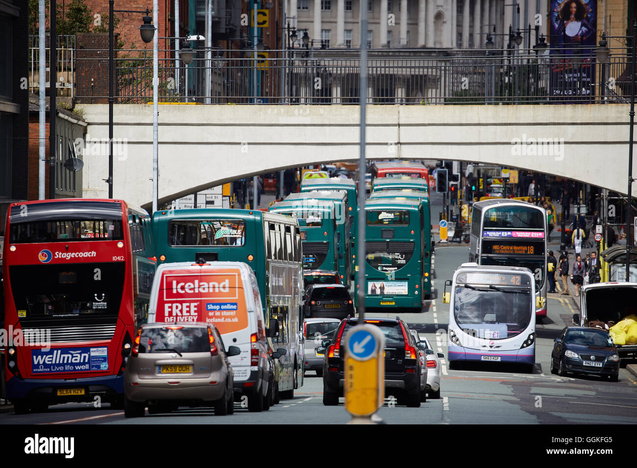 manchester oxford road bus corridor Bus buses stopped double decker ...