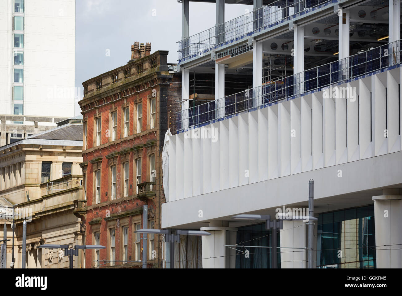 Image of scaffolding next to grand building in Manchester Stock Photo ...