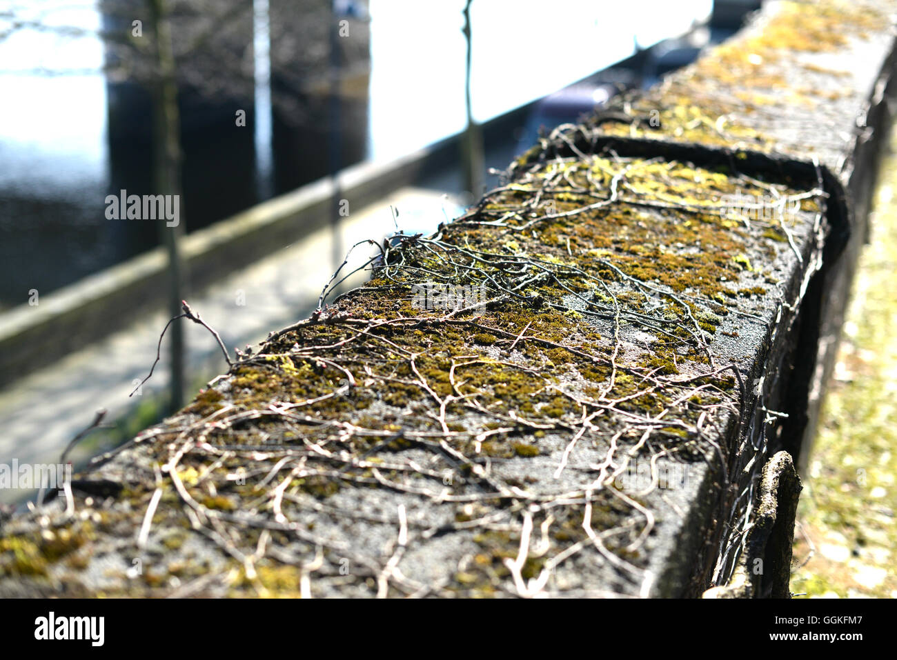 Concrete handrail on bridge Stock Photo - Alamy