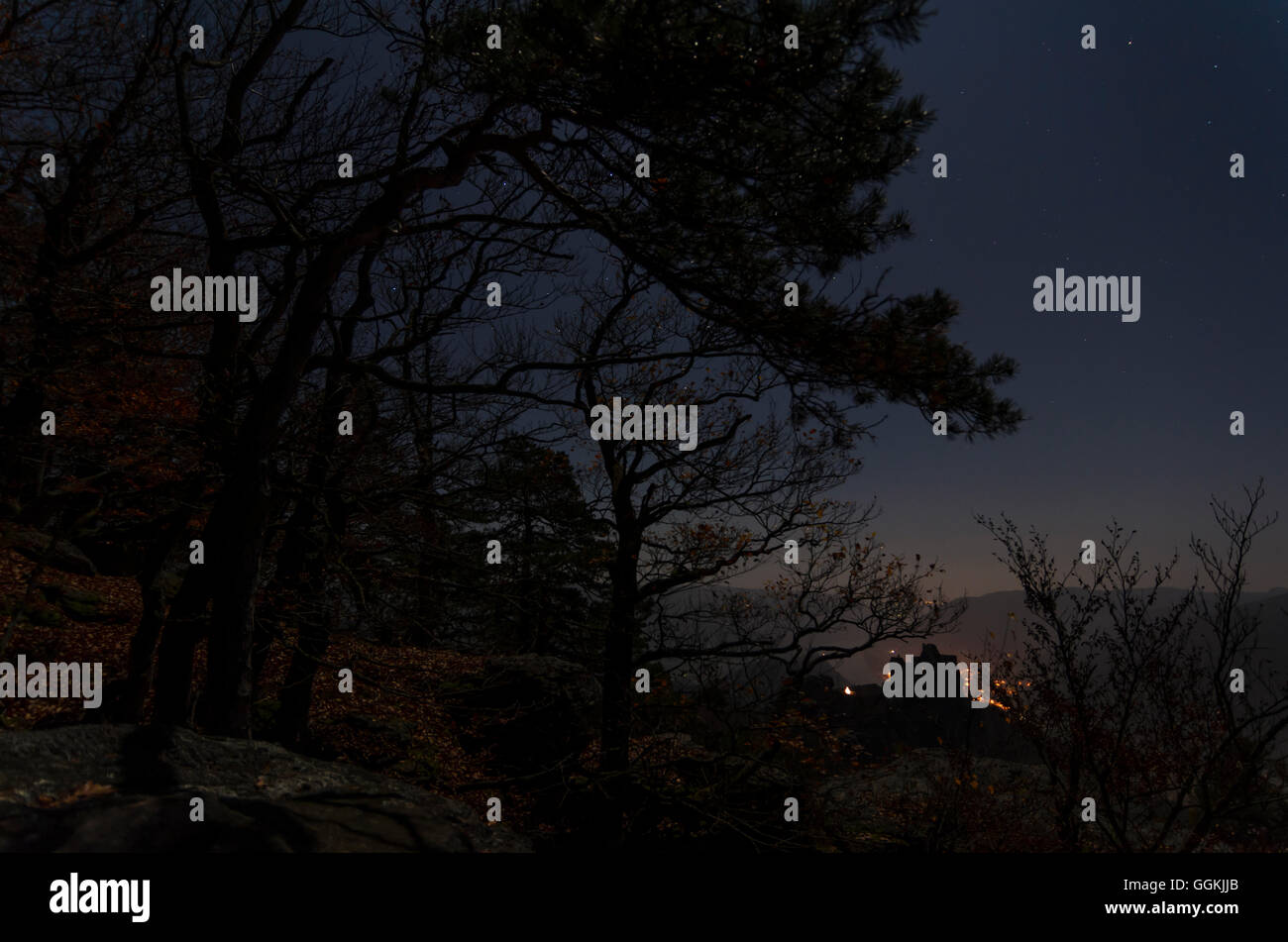 Schönbühel-Aggsbach: Aggstein castle ruins by moonlight, Austria ...
