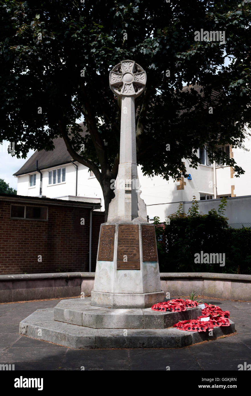 The war memorial, Walmley village, Sutton Coldfield, West Midlands ...