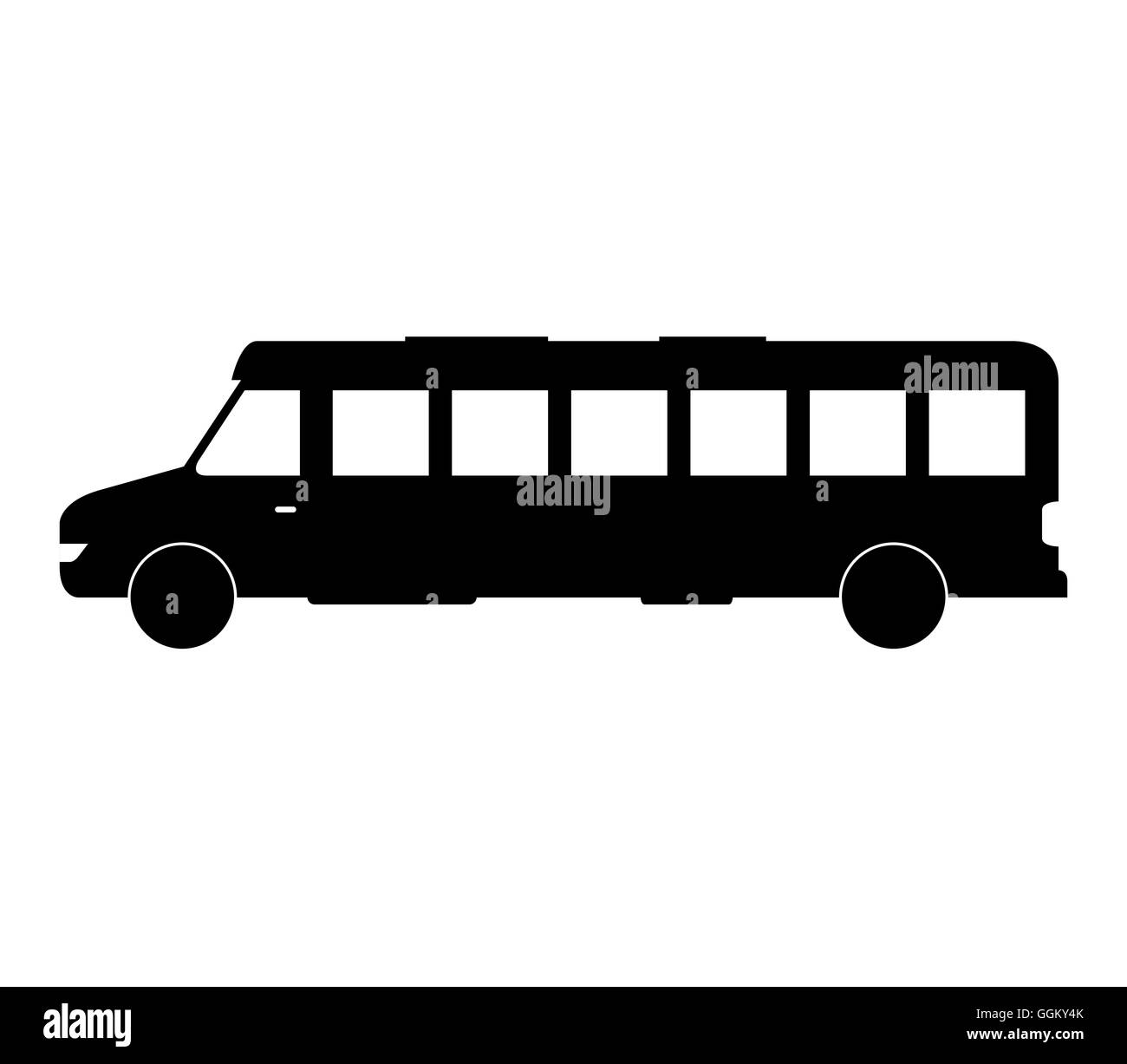 Schoolbus icon Black and White Stock Photos & Images - Alamy