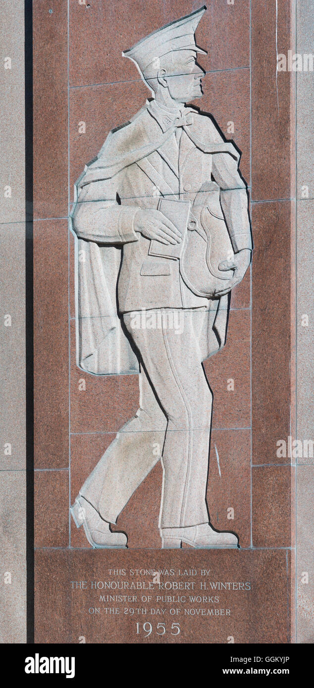 Mural depicting Canadian postman Stock Photo - Alamy