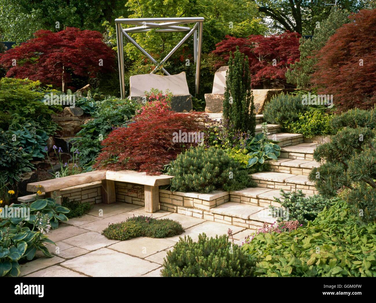 Patio- on two levels- - (Please credit: Photos Hort/designer Alan ...