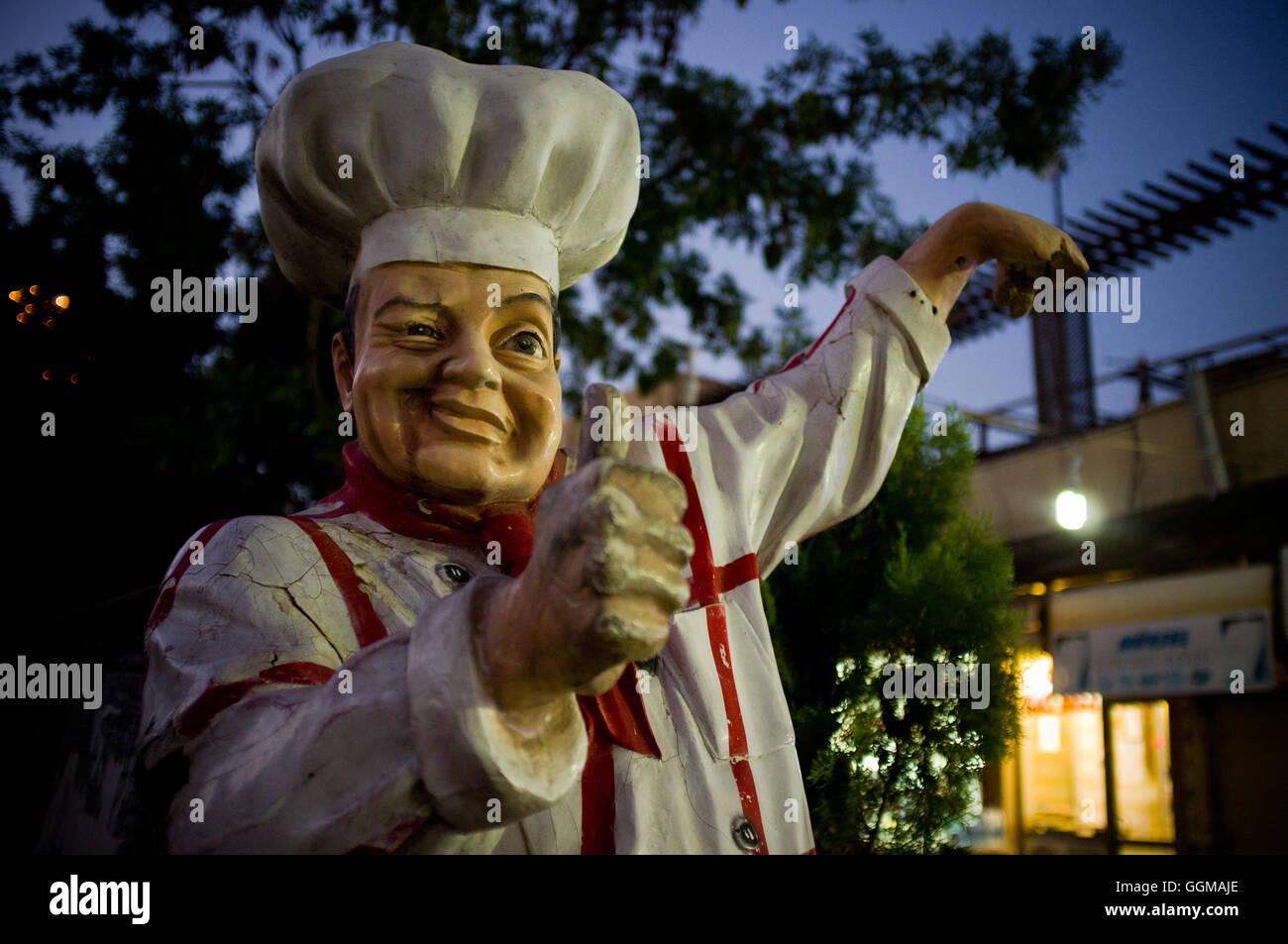 Wooden chef doll in Diyarbakır streets, Turkish Kurdistan, Turkey ...