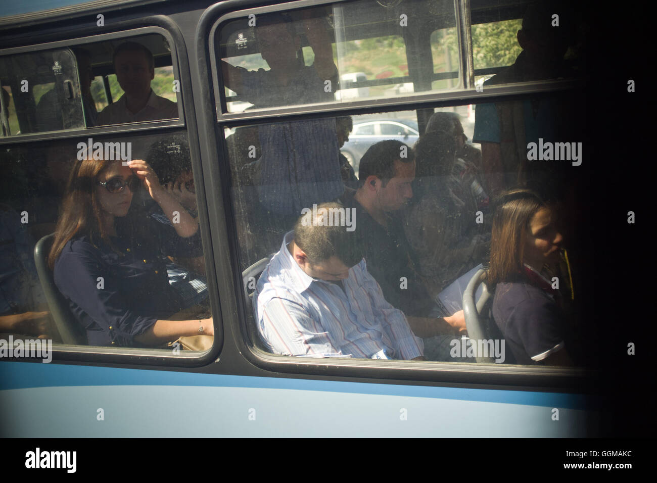 Passengers inside a bus hi-res stock photography and images - Alamy
