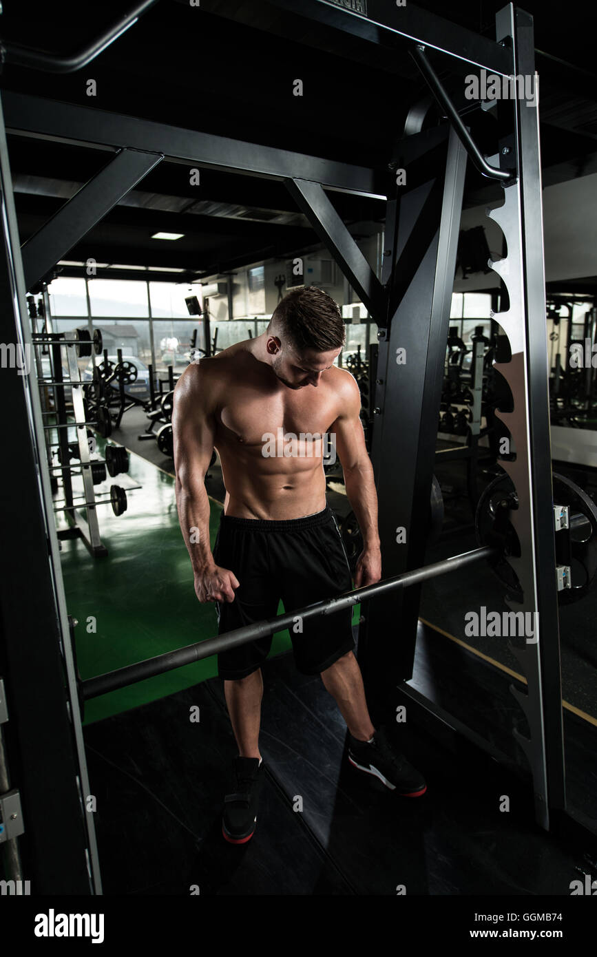 Bodybuilder Posing In Different Poses Demonstrating Their Muscles ...