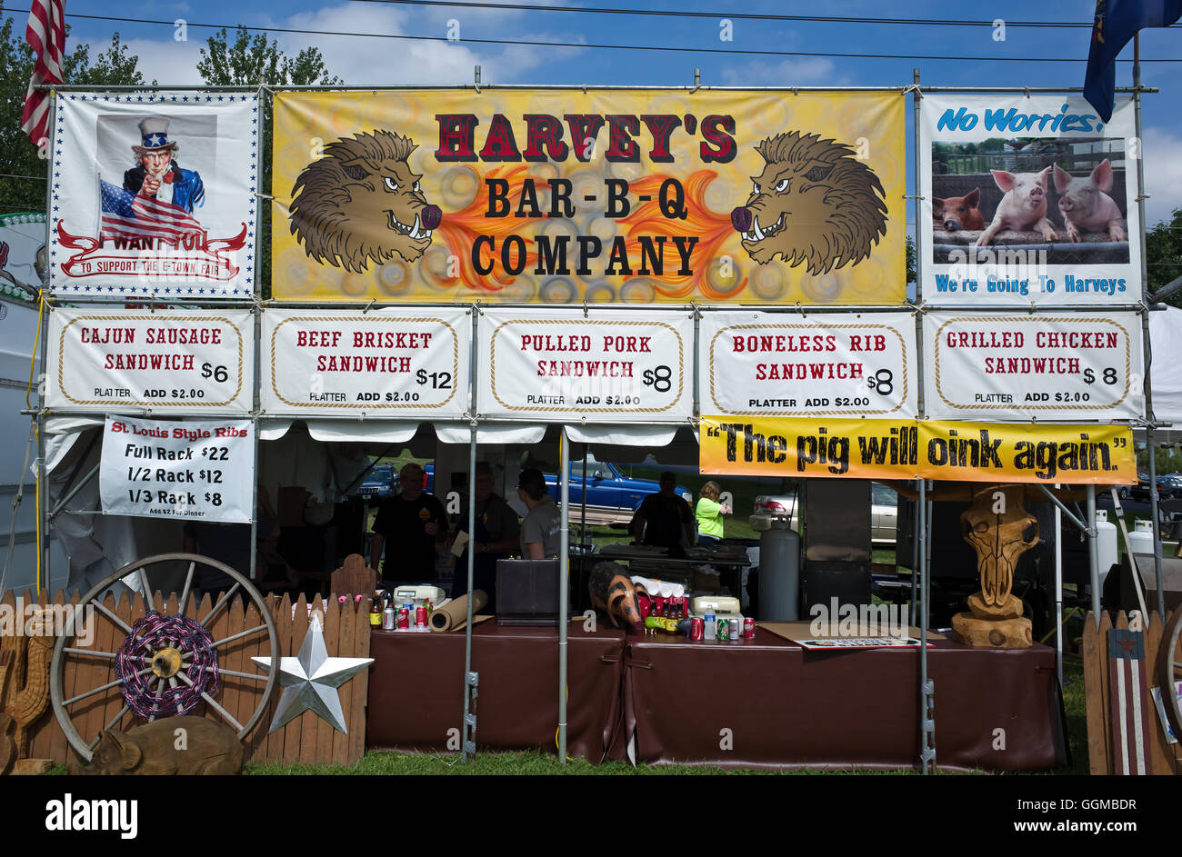 Food stand at Country Fair and carnival. "Editorial Use Only Stock ...