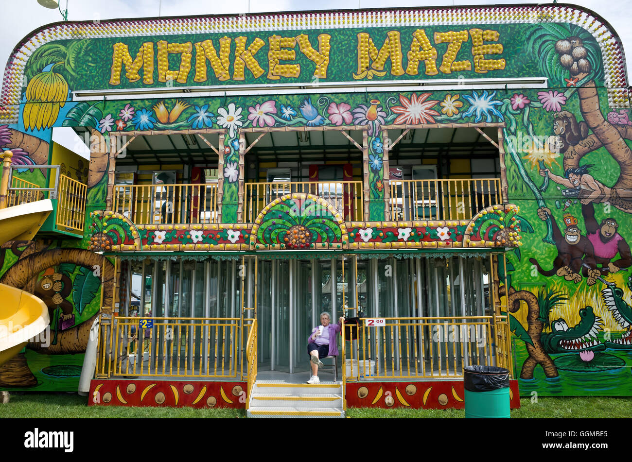 Maze carnival attraction at country carnival. "Editorial Use Only Stock ...