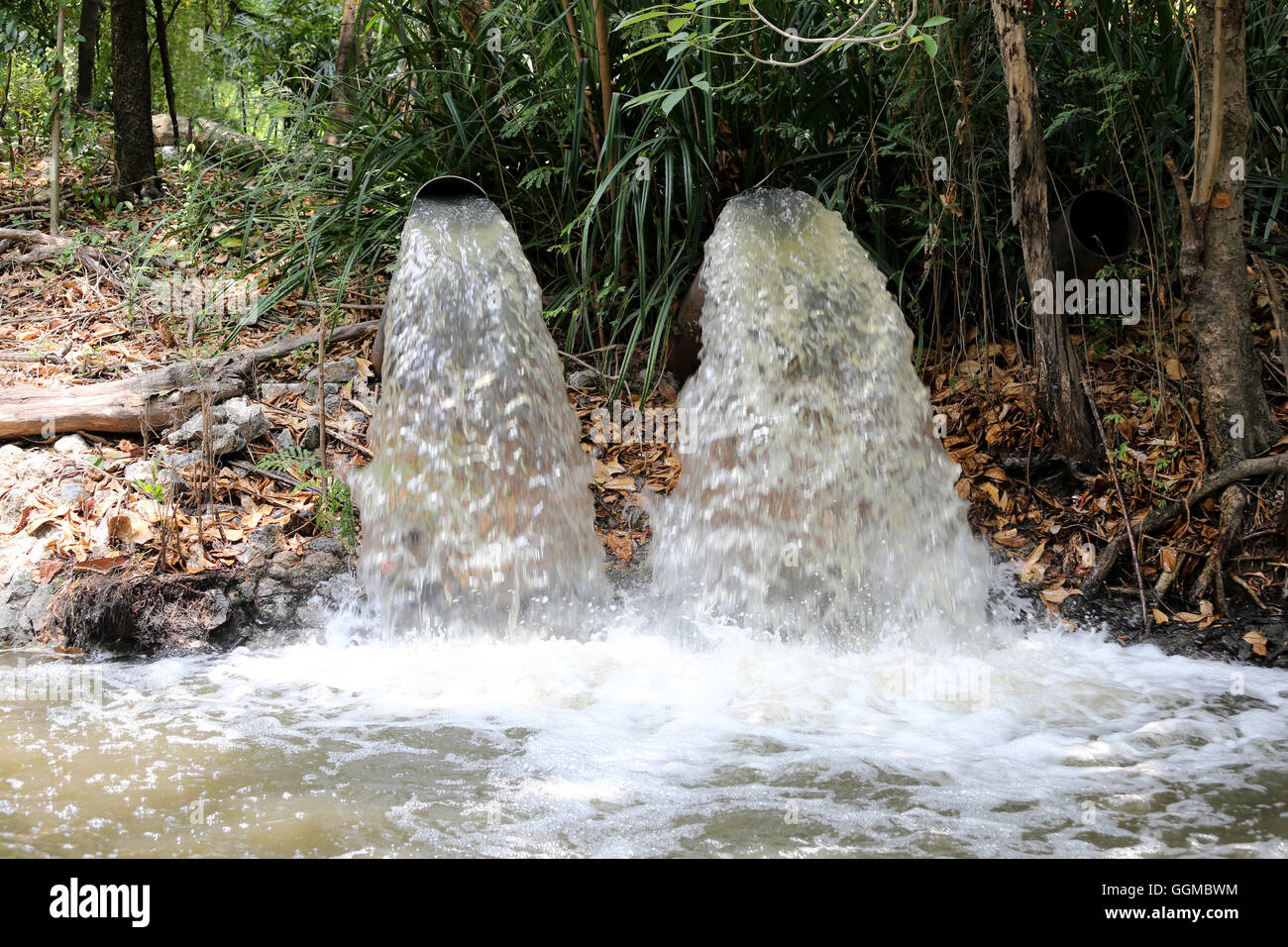 Water Drain,Drain flow into the canal for prevent flood events in the ...