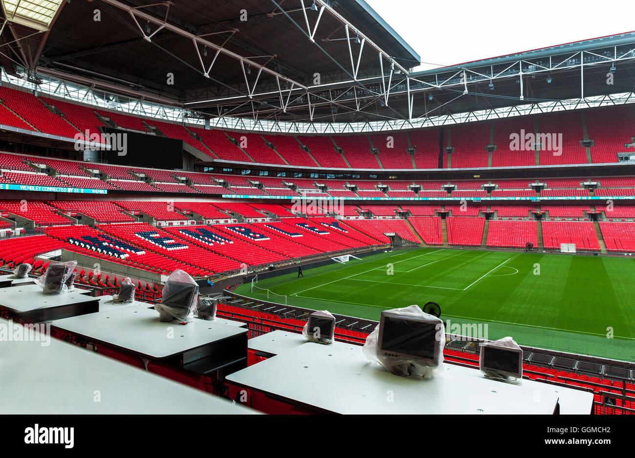 London, the UK - May 2016: view on Wembley stadium from the ...