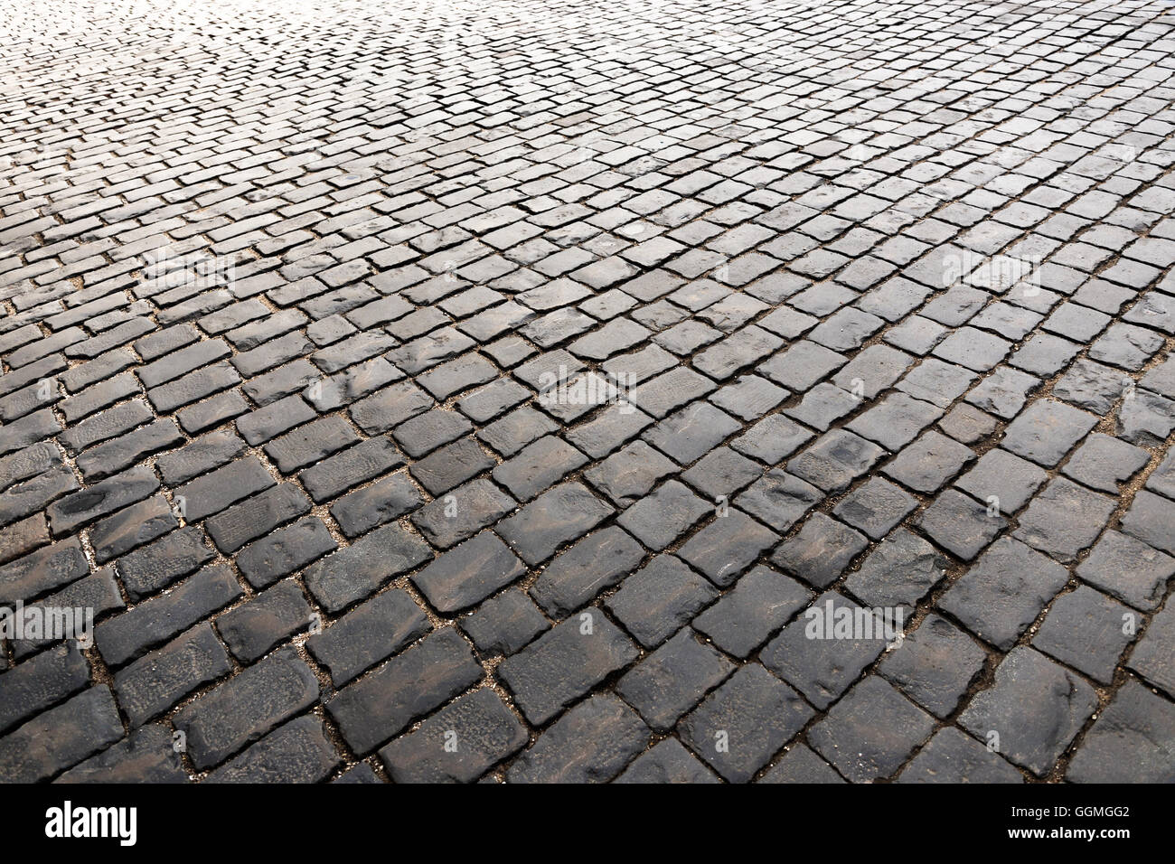 Close-up view of paving stone street Stock Photo - Alamy
